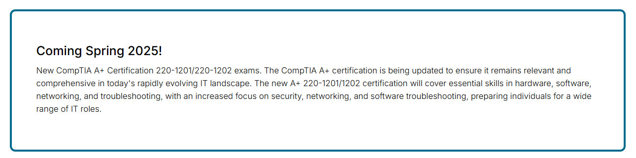 CompTIA A+ Exam Prep Materials: Core (1&2) Details